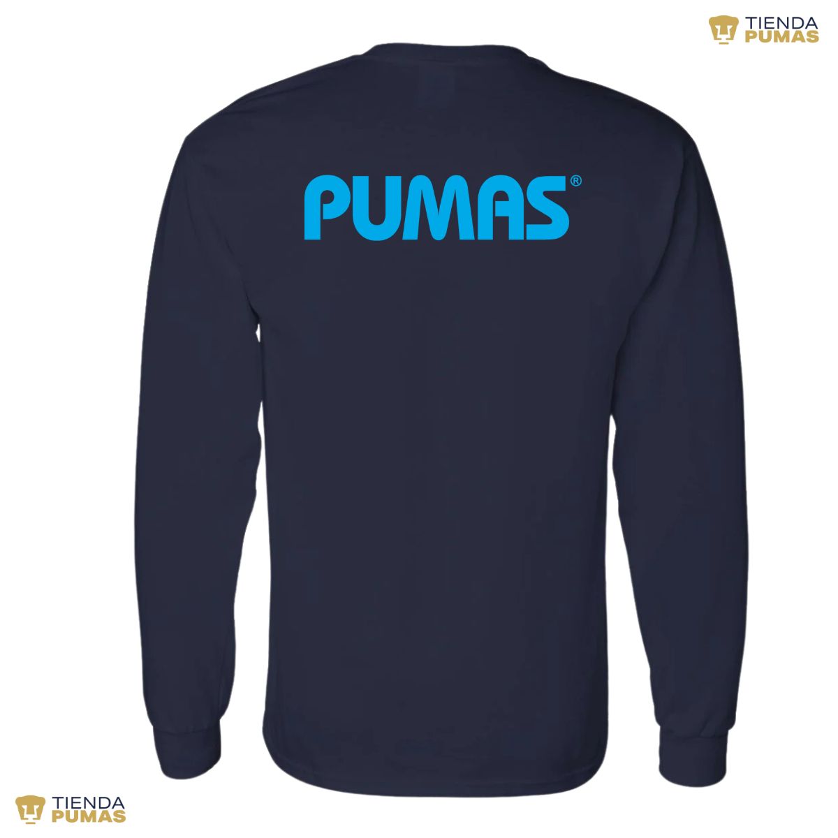 Playera Hombre Pumas UNAM Manga Larga Logo Azul báltico – PM SHOP