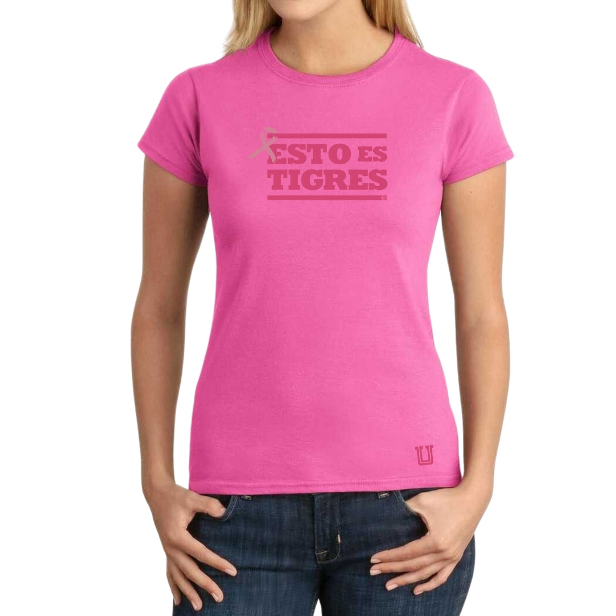 Playera Mujer Tigres UANL Rosa Cáncer Mama – PM SHOP