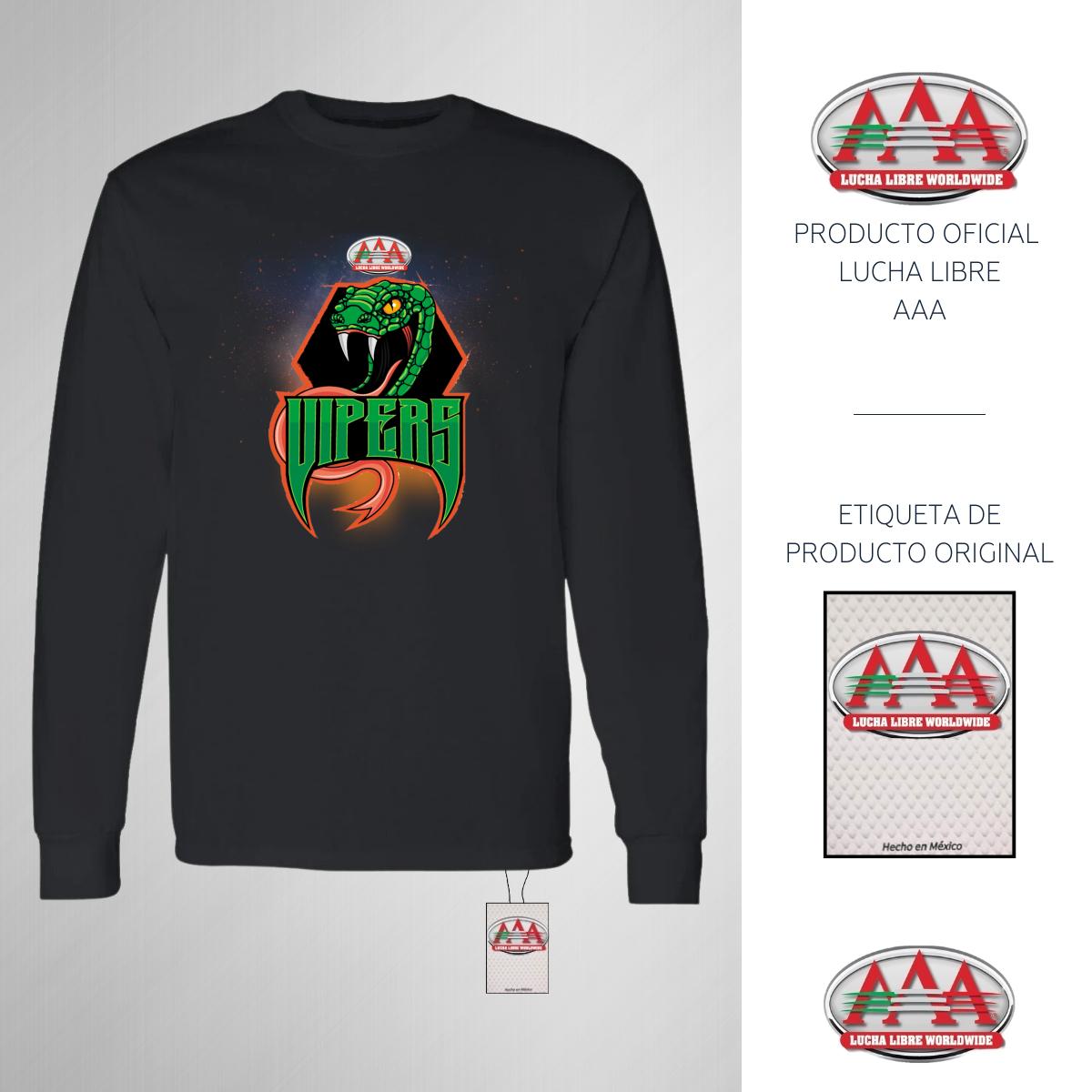 Playera Hombre Lucha Libre AAA Manga Larga Vipers – PM SHOP