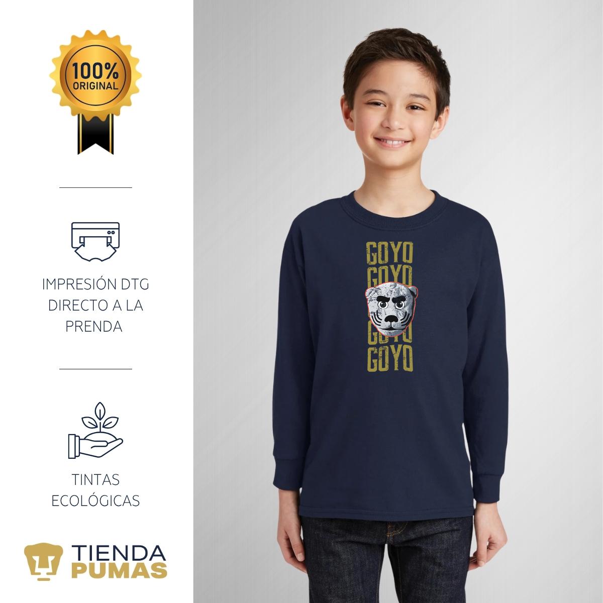 Playera M Larga Niños Pumas UNAM Goyo Goyo – PM SHOP