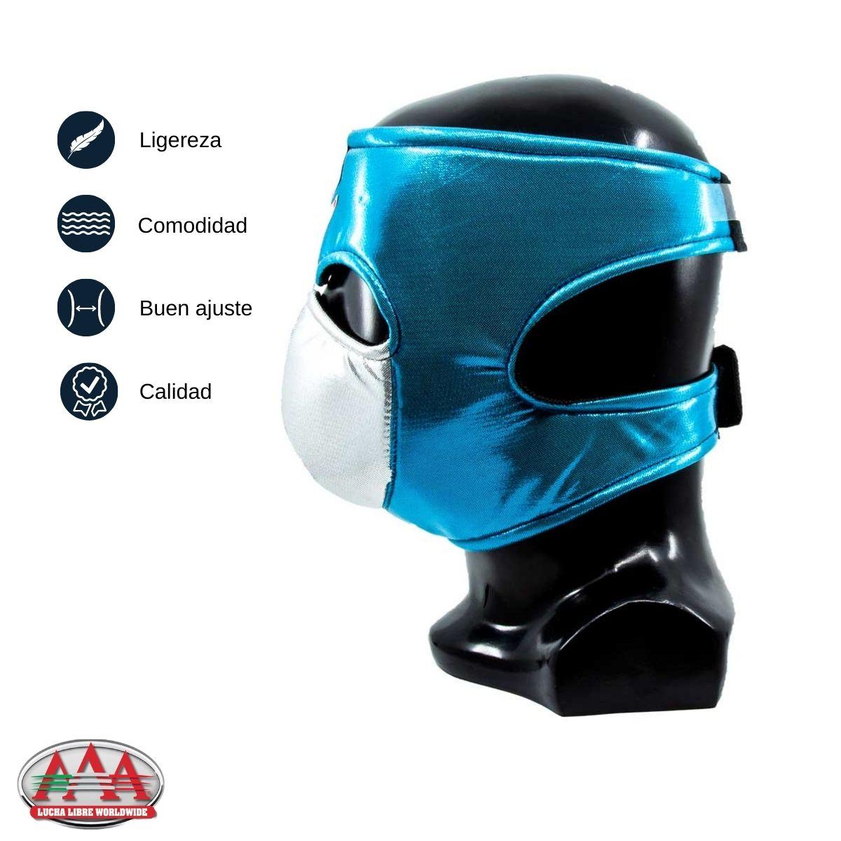 Máscara Lucha Libre AAA Lady Shani Azul-Negro-Rojo MAS-A-006 – PM SHOP