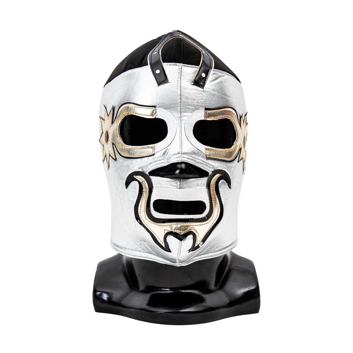 Máscara Lucha Libre AAA Cuatrero Plata-Oro AAA140 – PM SHOP