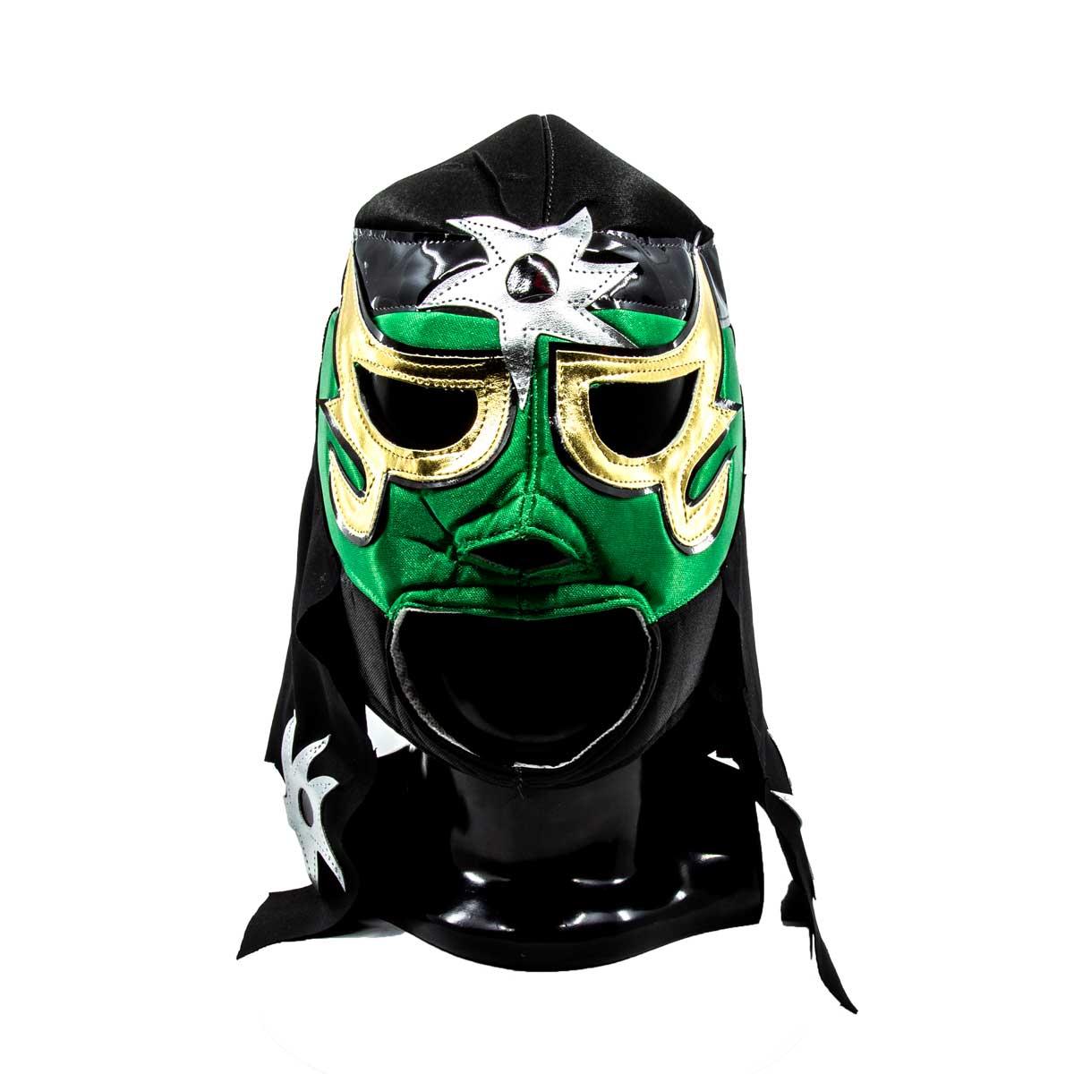 Máscara Lucha Libre AAA Pentagón Verde-Oro-Plata MAS-A-002 – PM SHOP
