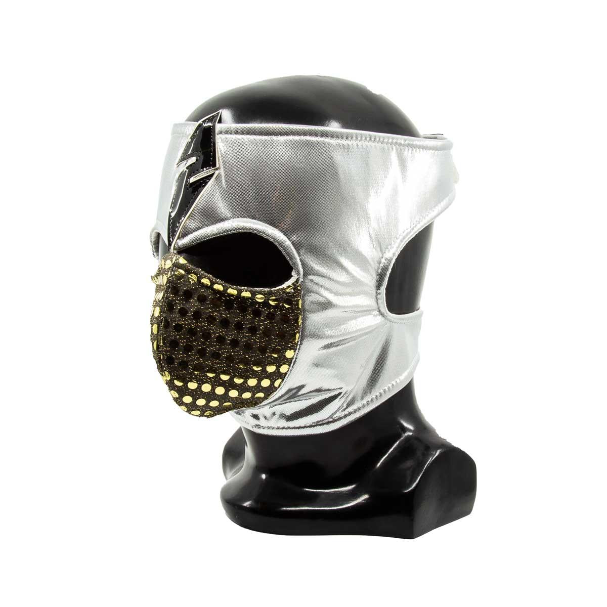 Máscara Lucha Libre AAA Lady Shani Plata-Oro-Negro MAS-A-006 – PM SHOP