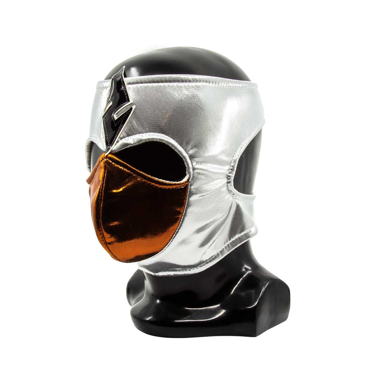 Máscara Lucha Libre AAA Lady Shani Plata-Naranja MAS-A-006 – PM SHOP