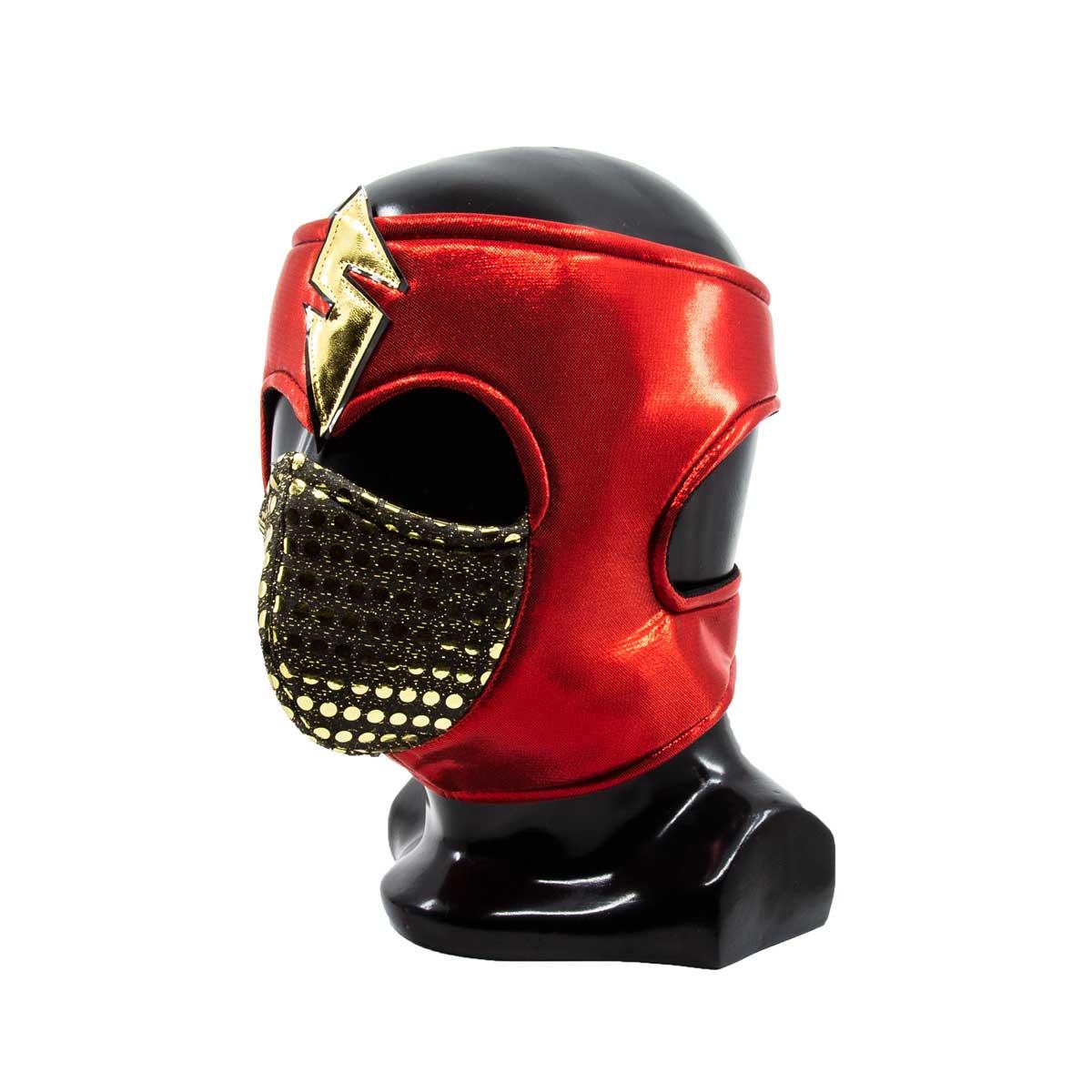 Máscara Lucha Libre AAA Lady Shani Roja-Oro MAS-A-006 – PM SHOP