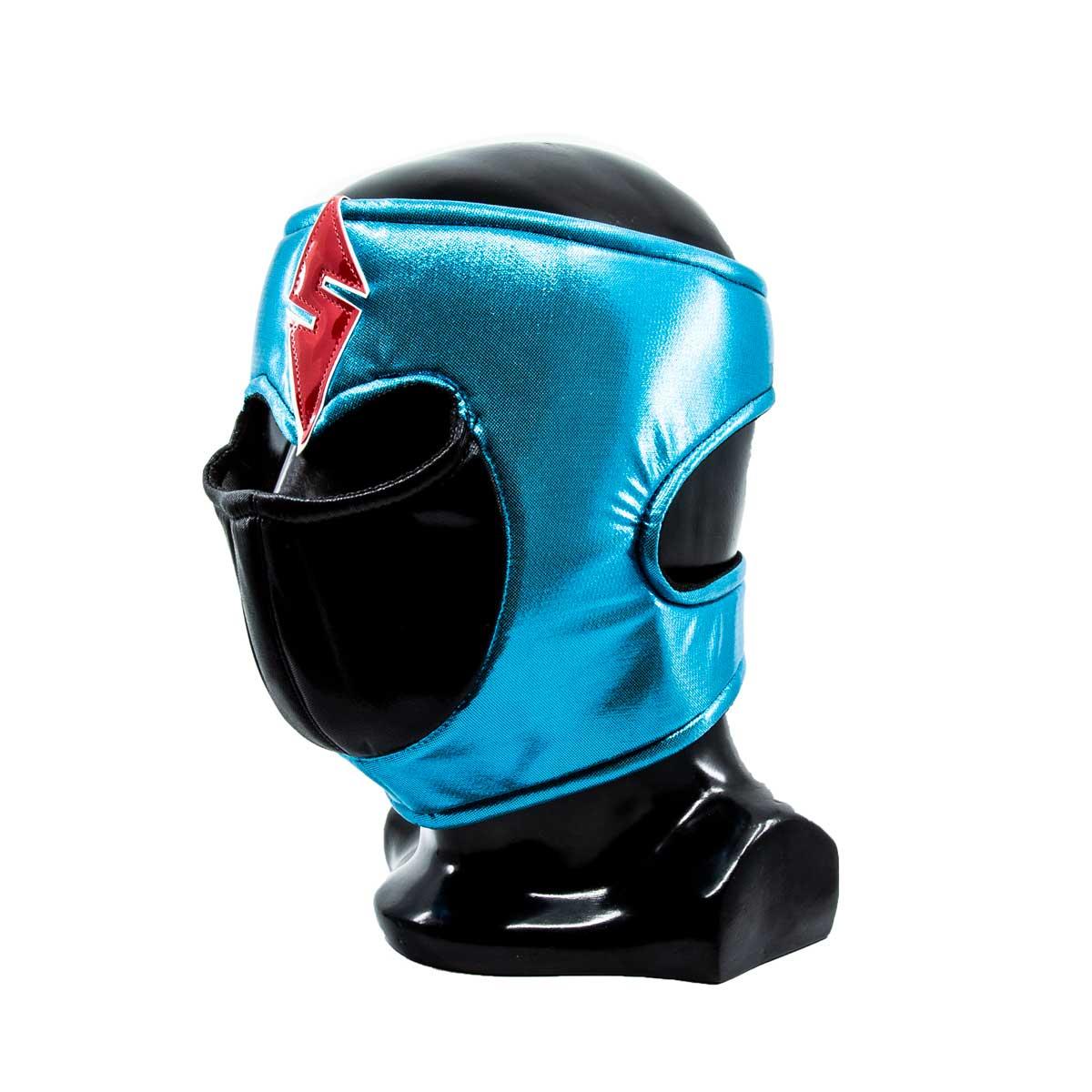 Máscara Lucha Libre AAA Lady Shani Azul-Plata-Rojo MAS-A-006 – PM SHOP